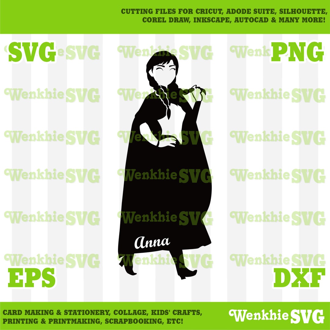 Princess Anna Cutting File Printable, SVG File for Cricut - Etsy