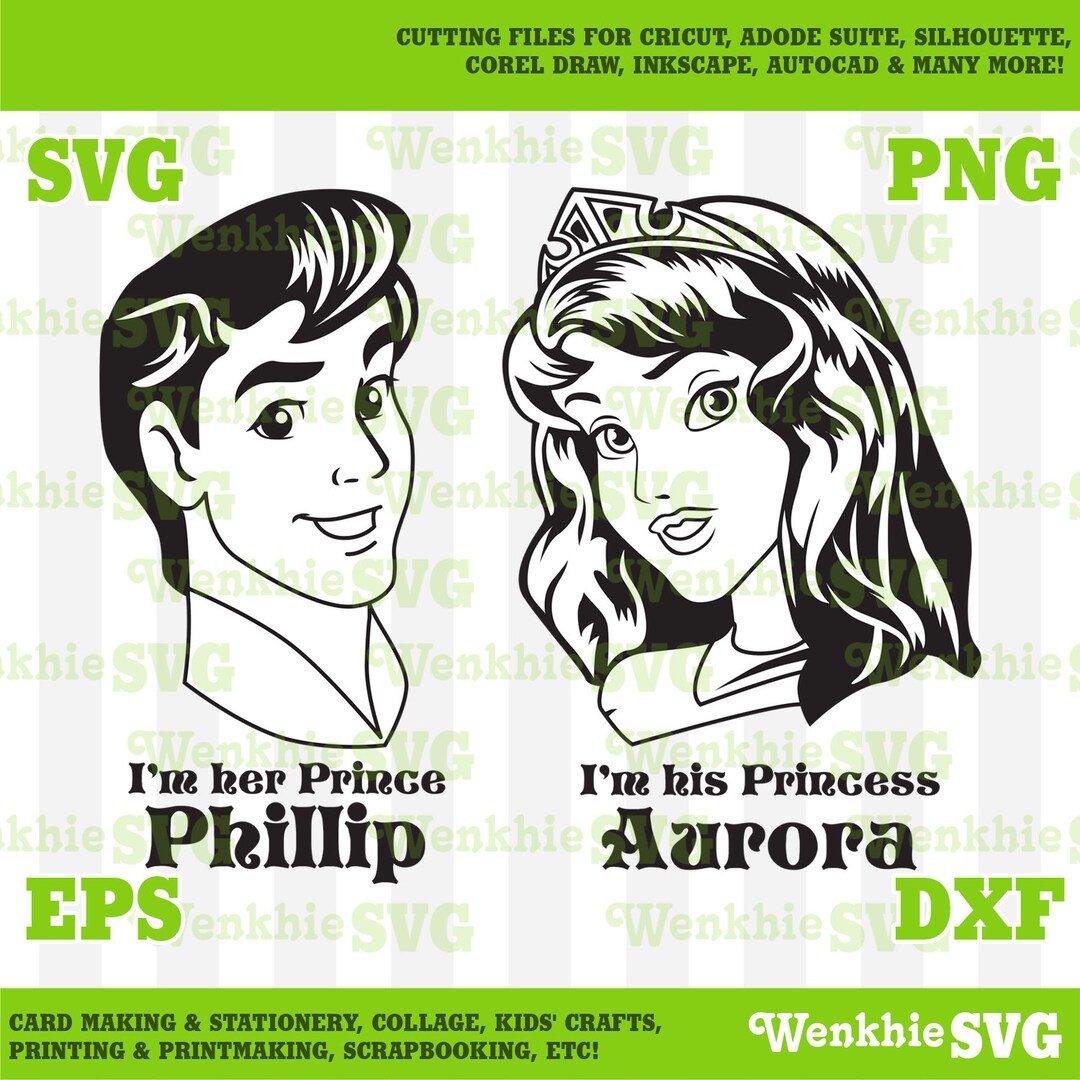 My Prince and Princess Aurora Cutting File Printable, SVG File for ...