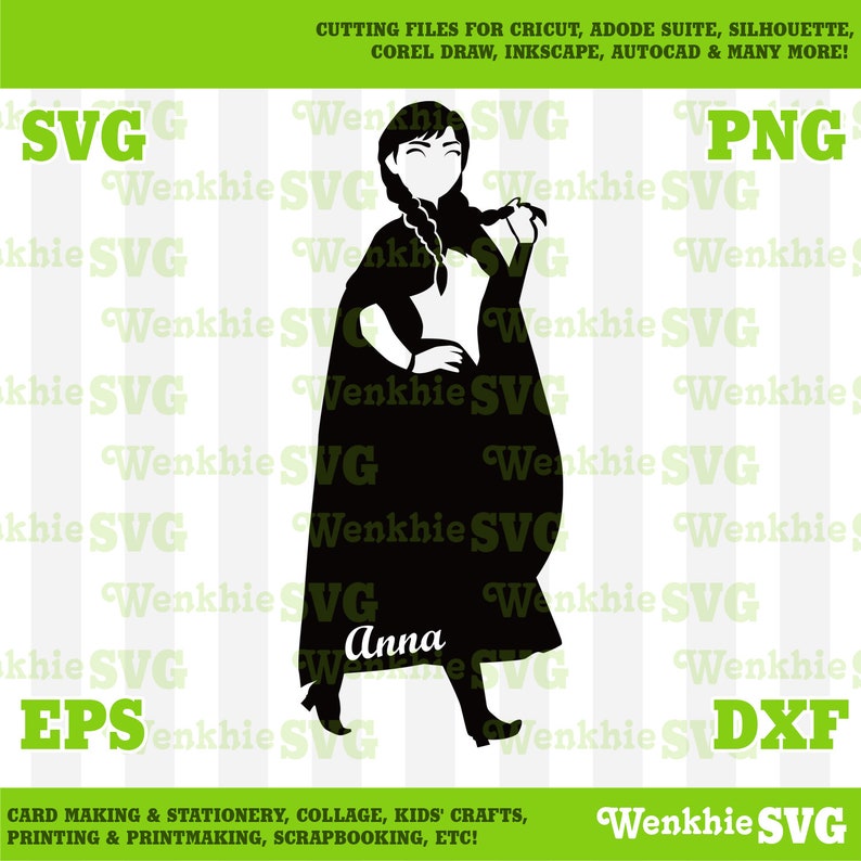 Disney Princess Anna Cutting File Printable SVG File for - Etsy