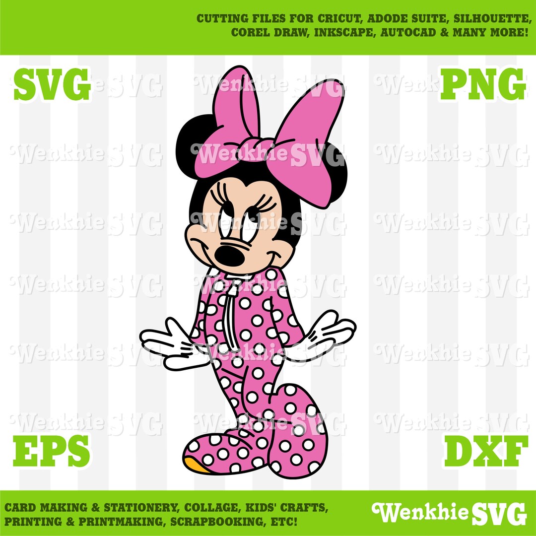 Minnie PAJAMA PARTY Cutting File Printable, SVG File for Cricut - Etsy