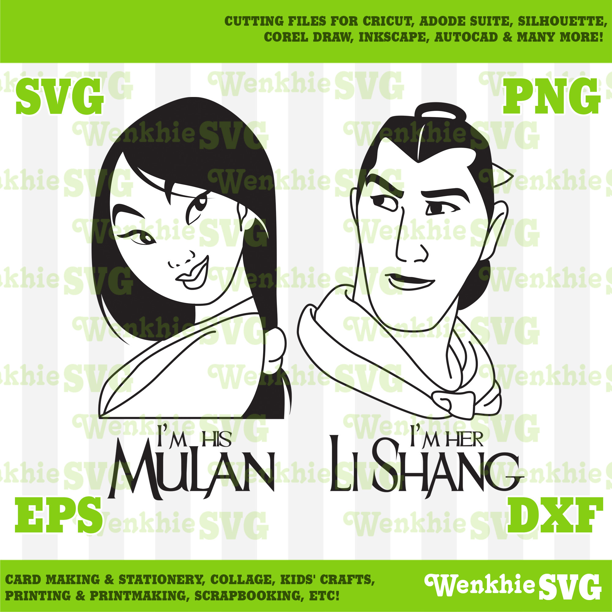My Mulan and Li Shang Cutting File Printable SVG File for | Etsy