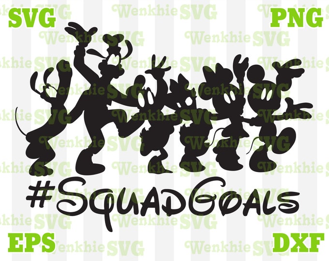 Mickey Mouse Squad Goals PNG 300 Dpi, SVG File Cricut, Instant Download ...