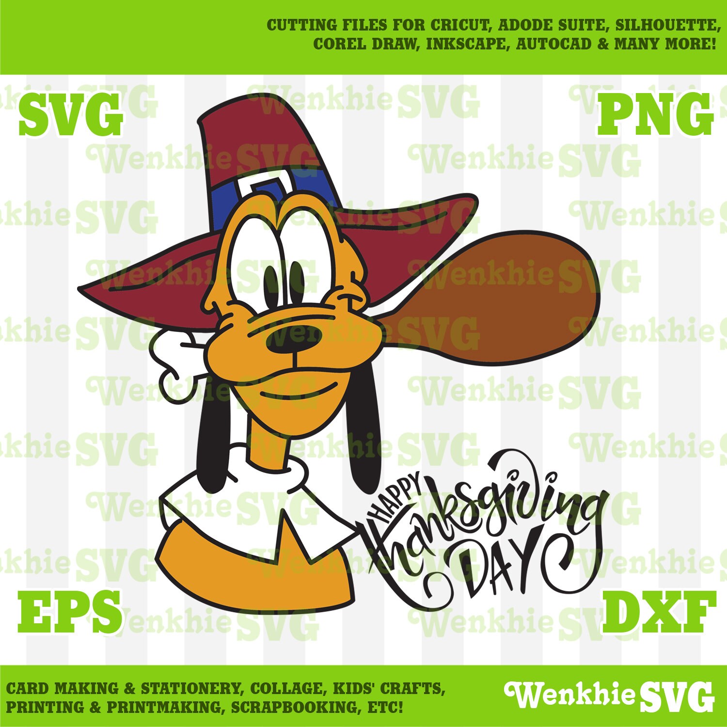 Pluto Happy Thanksgiving Cutting File Printable SVG File for - Etsy