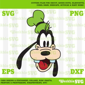 Goofy Head Cutting File Printable, SVG File for Cricut - Etsy