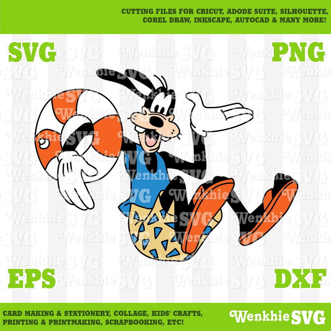 Summer Goofy Cutting File Printable, SVG File for Cricut - Etsy