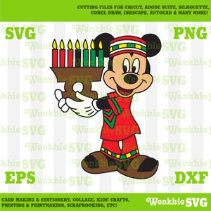 Mickey Mouse Kwanzaa Cutting File Printable, SVG File for Cricut - Etsy