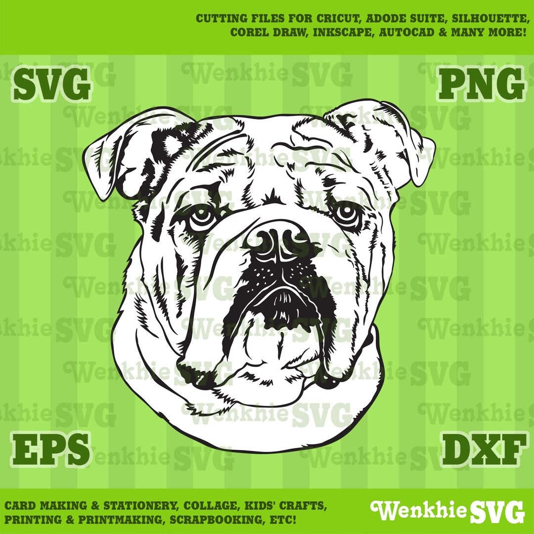 Bulldog Pet Dog Cutting File Printable, SVG File for Cricut - Etsy