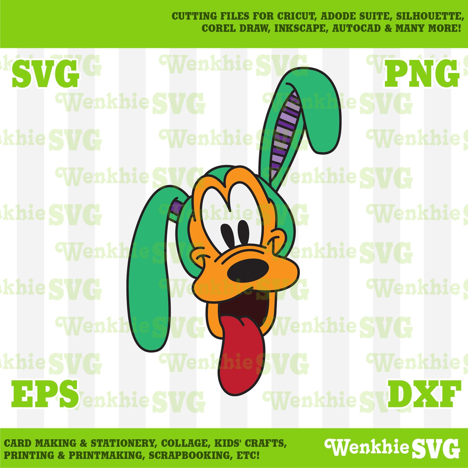 Pluto Easter Bunny Cutting File Printable SVG File for Cricut - Etsy