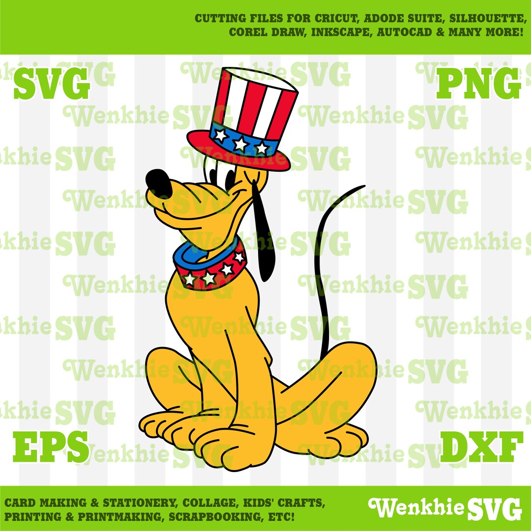 4th of July Pluto Cutting File Printable, SVG File for Cricut - Etsy