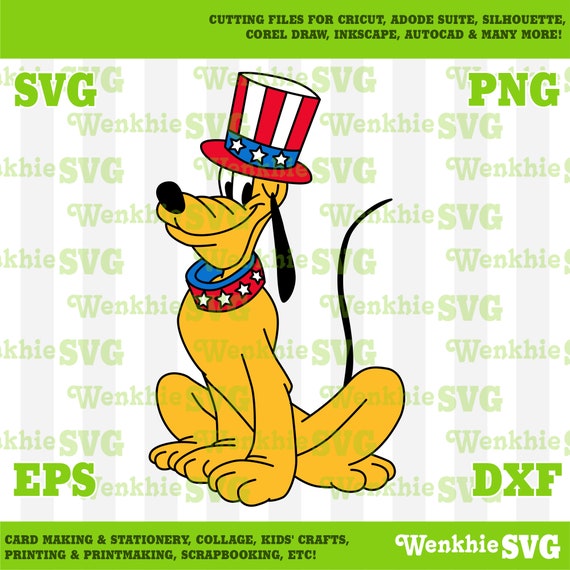 4th of July Pluto Cutting File Printable SVG File for Cricut - Etsy