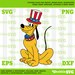 4th of July Pluto Cutting File Printable SVG File for Cricut - Etsy