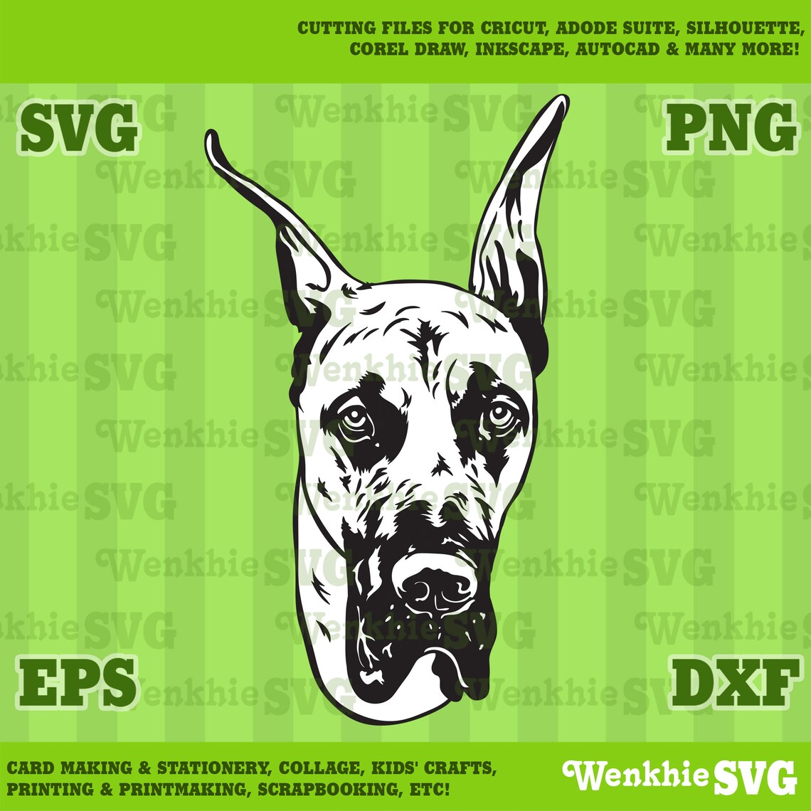 Great Dane Pet Dog Cutting File Printable SVG File for Cricut - Etsy