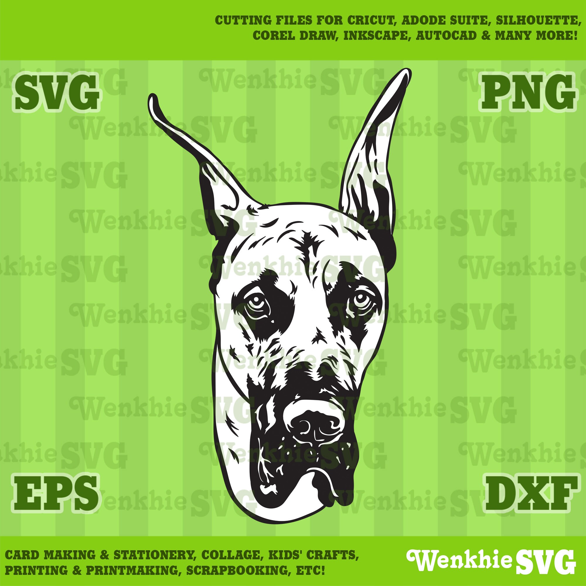 Great Dane Pet Dog Cutting File Printable SVG File for Cricut - Etsy