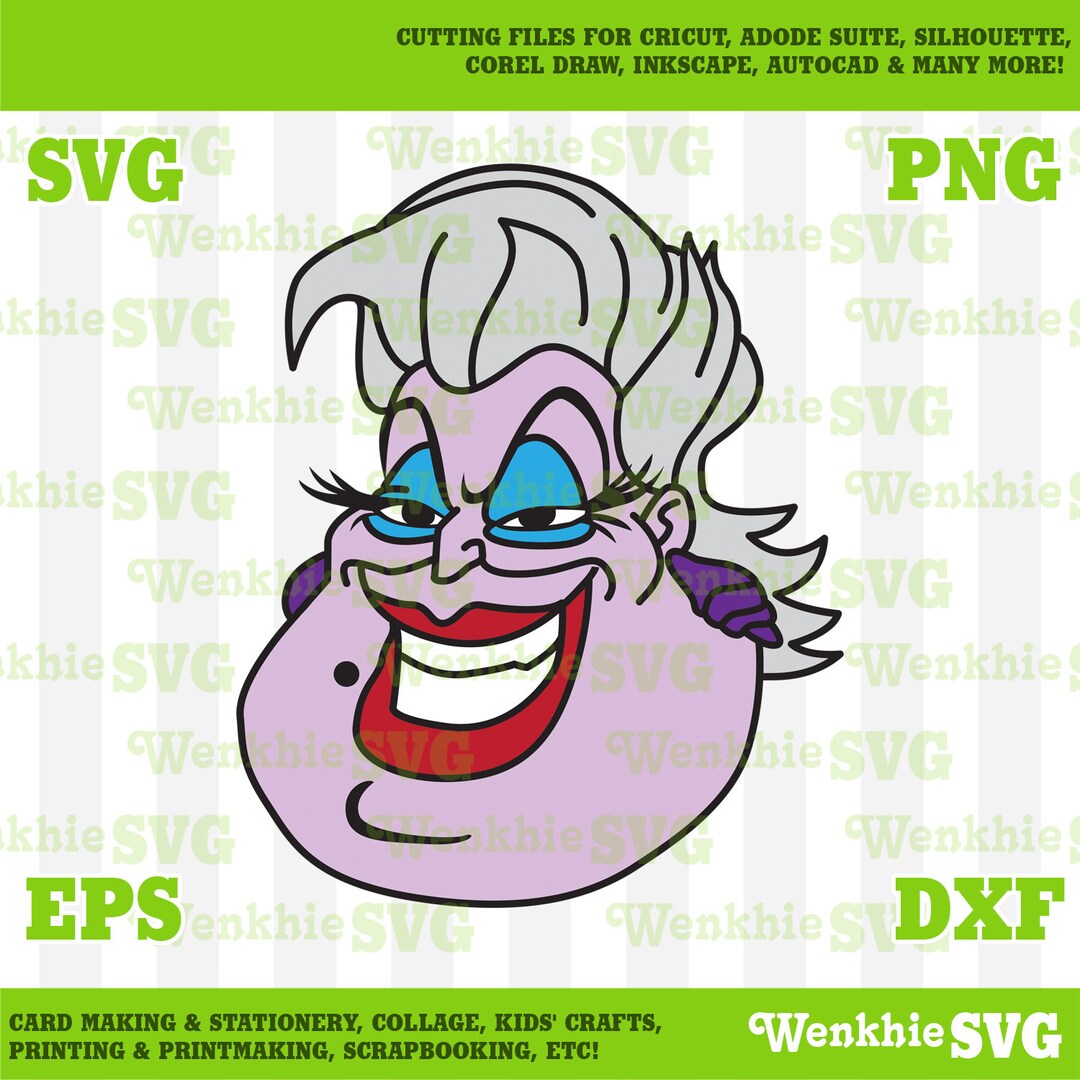 Ursula Halloween Cutting File Printable, SVG File for Cricut - Etsy