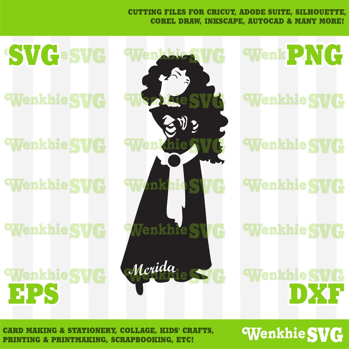 Princess Merida Cutting File Printable, SVG File for Cricut - Etsy