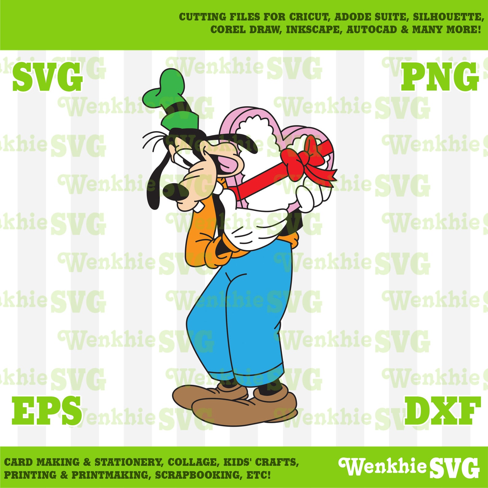 Valentines Goofy Cutting File Printable SVG File for Cricut - Etsy