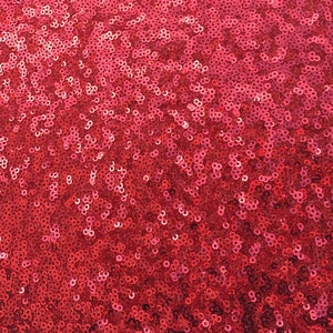 Red Sequin Fabric, Red Full Sequins Fabric, Crimson Red Glitz Sequins ...