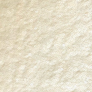 Ivory Sequin Fabric, Ivory Full Sequin Fabric, Eggshell Glitz Sequins ...
