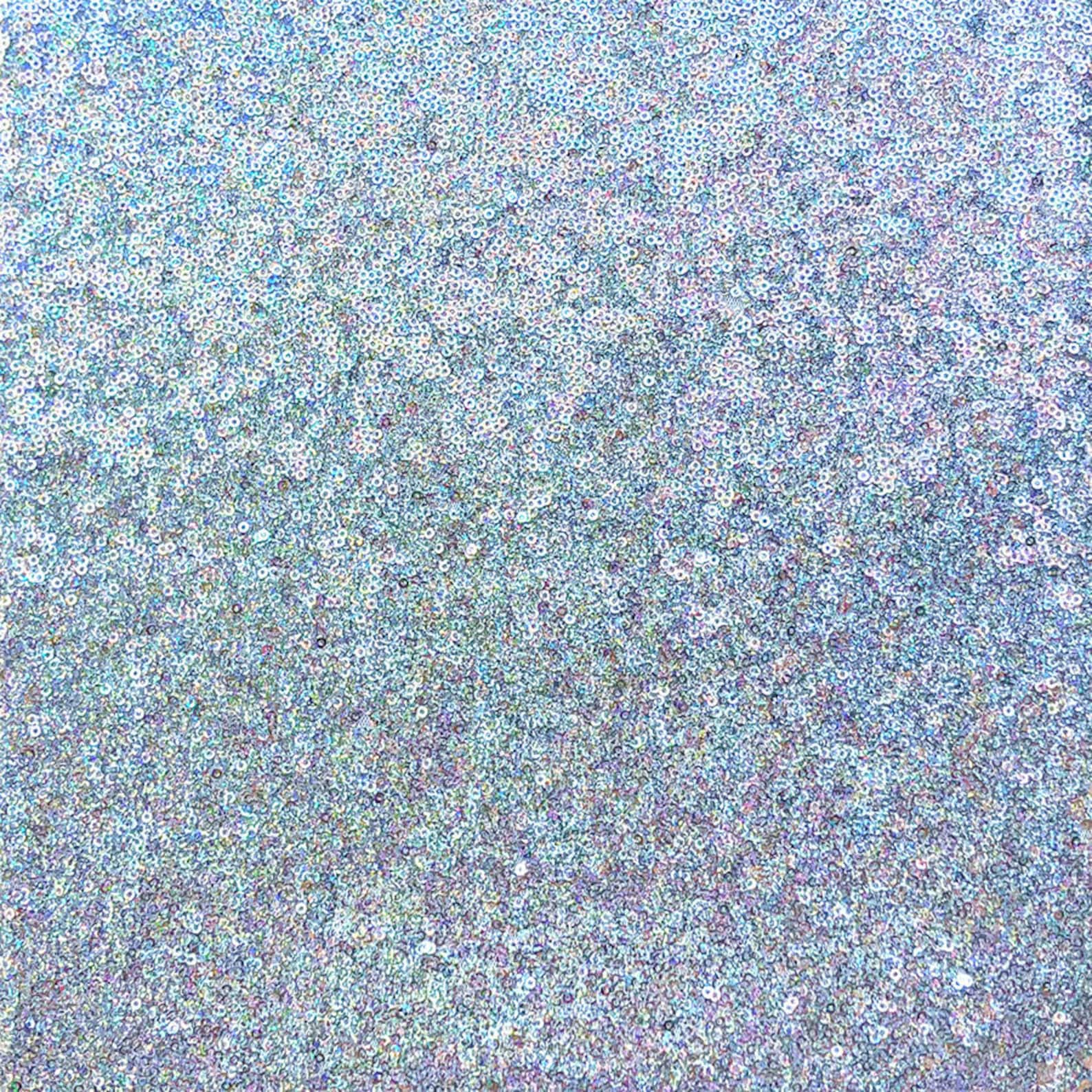 Silver Iridescent Sequin Fabric, Silver Hologram Full Sequin Fabric ...