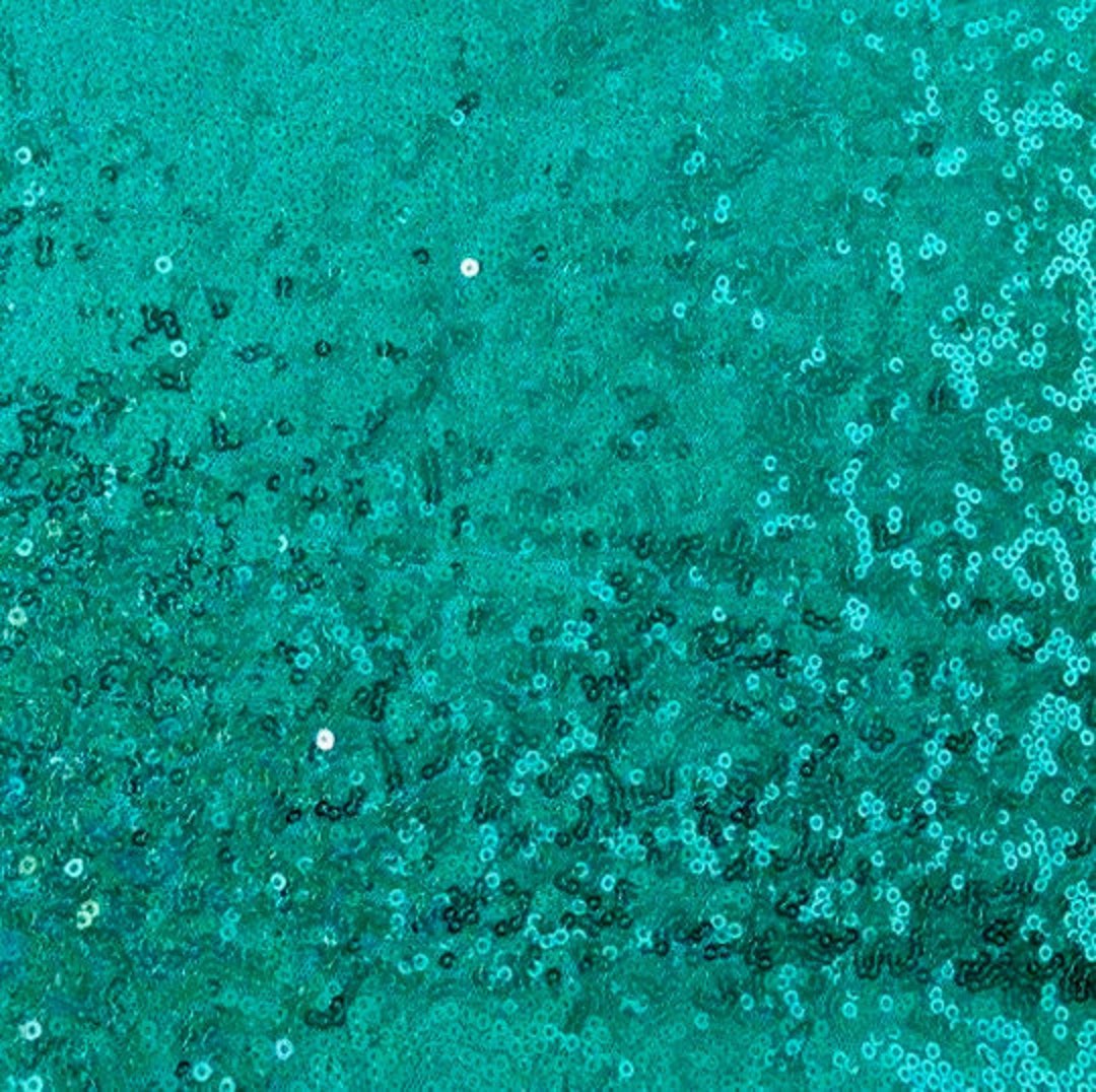 Turquoise Sequin Fabric, Turquoise Full Sequin, Seafoam Blue Glitz ...