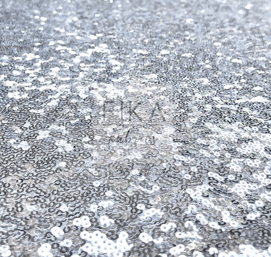 Silver Sequin Fabric, Silver Full Sequin Fabric, Silver Glitz Sequin on ...