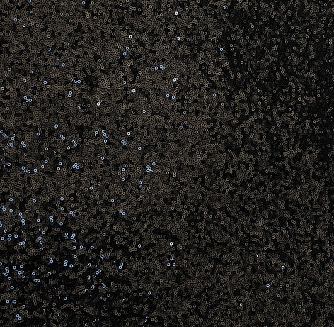 Black Sequin Fabric Black Full Sequin on Black Mesh Fabric - Etsy