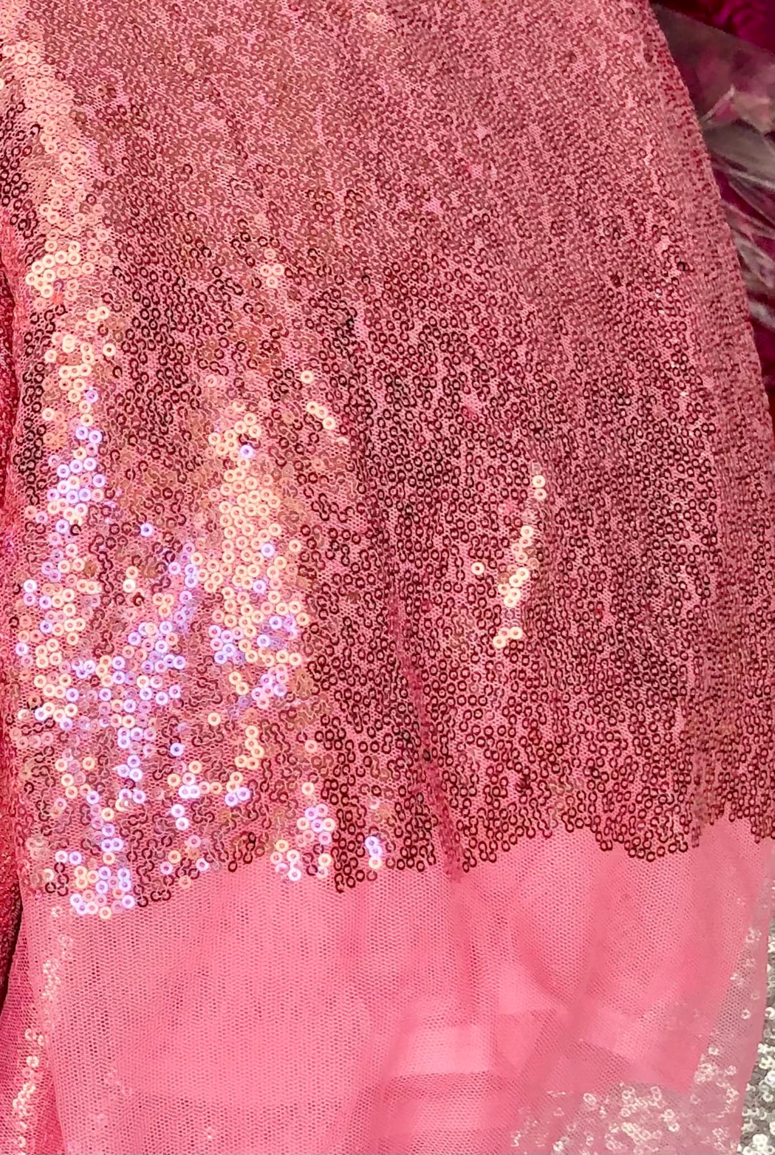 Pink Sequin Fabric Rose Pink Full Sequins Fabric Pink Sequin - Etsy