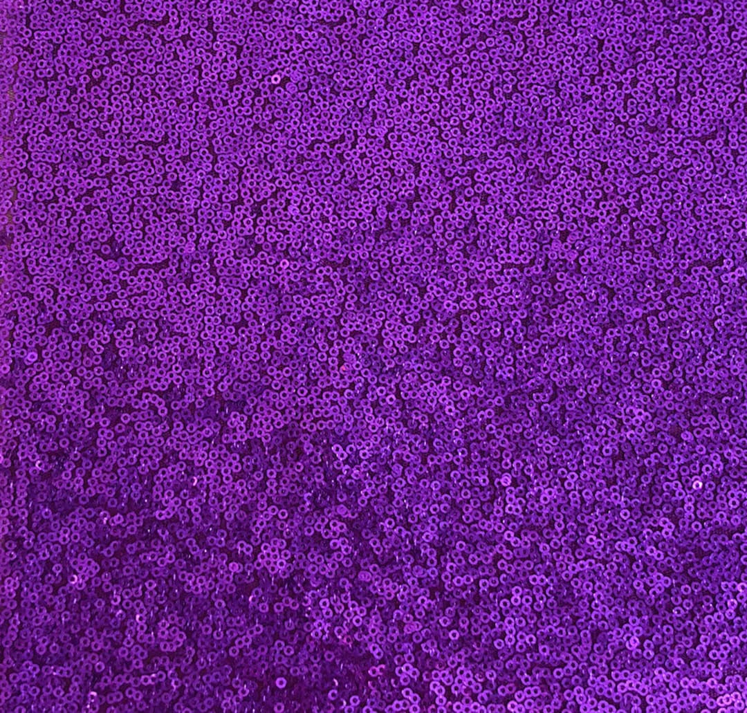 Purple Sequin Fabric Purple Full Sequins Fabric Violet Glitz Sequins On Mesh Fabric Purple