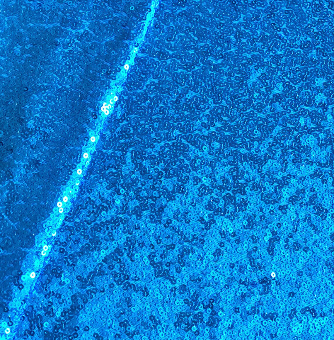 Aqua Blue Sequin Fabric, Blue Full Glitz Sequin Fabric, Turquoise Blue ...