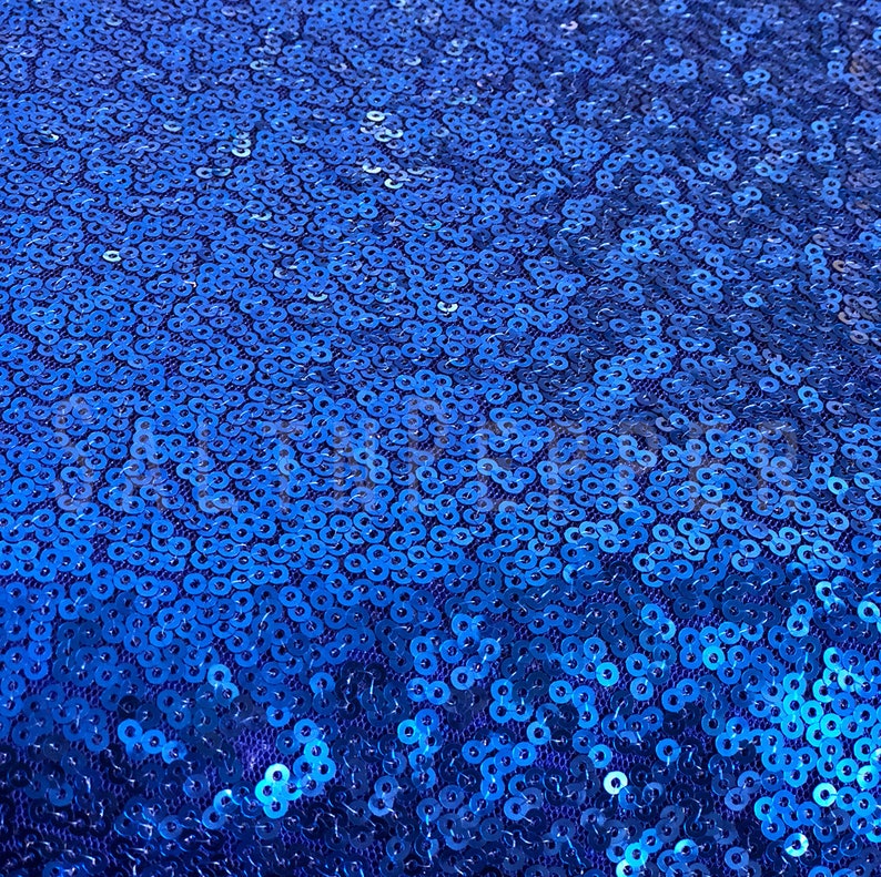 Royal Blue Sequin Fabric Something Blue Sequins Fabric by the | Etsy