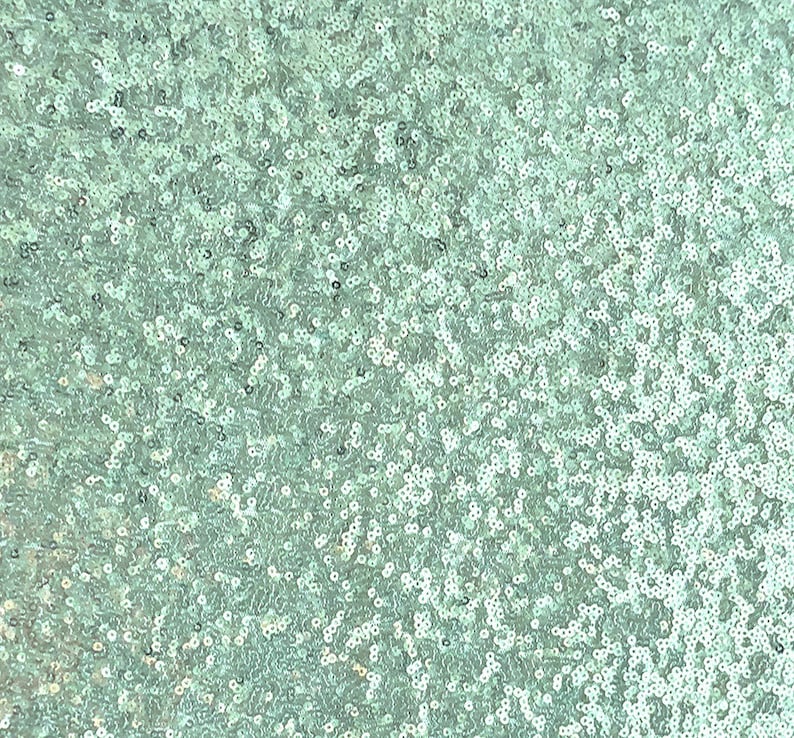 Mint Sequin Fabric Jade Full Sequin Teal Glitz Sequin on - Etsy