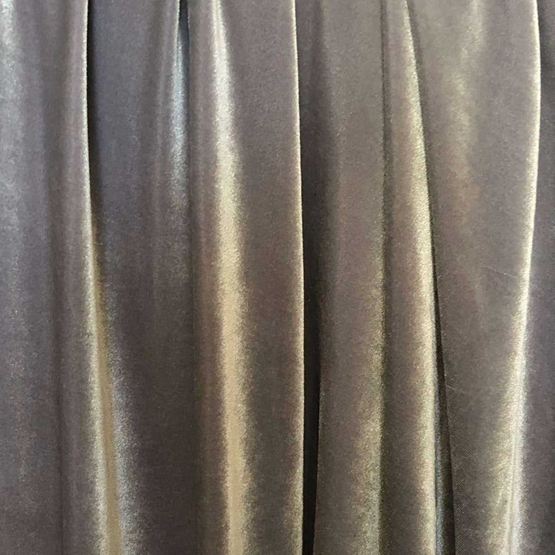 Gray Stretch Velvet Fabric by the Yard Gunmetal Velvet | Etsy