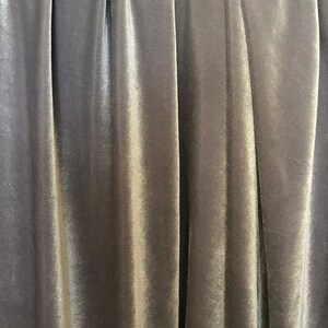 Gray Stretch Velvet Fabric by the Yard, Gunmetal Velvet Fabric, Velvet ...
