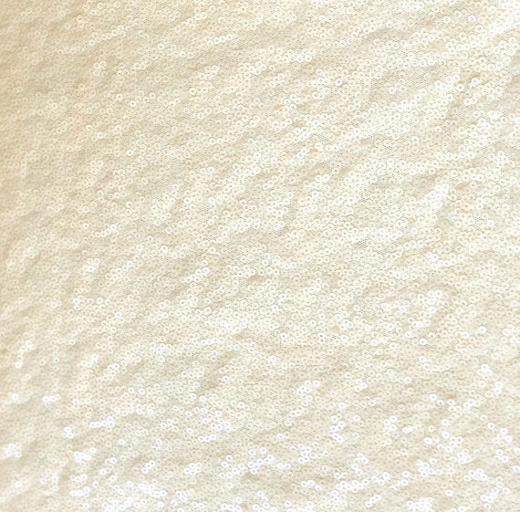 Off White Sequin Fabric