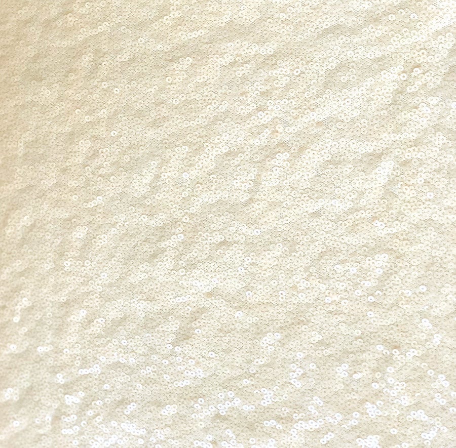 Ivory Sequin Fabric, Ivory Full Sequin Fabric, Eggshell Glitz Sequins ...