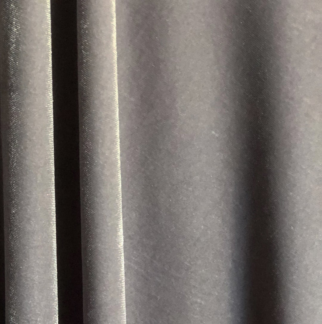 Gray Stretch Velvet Fabric by the Yard, Gunmetal Velvet Fabric, Velvet ...
