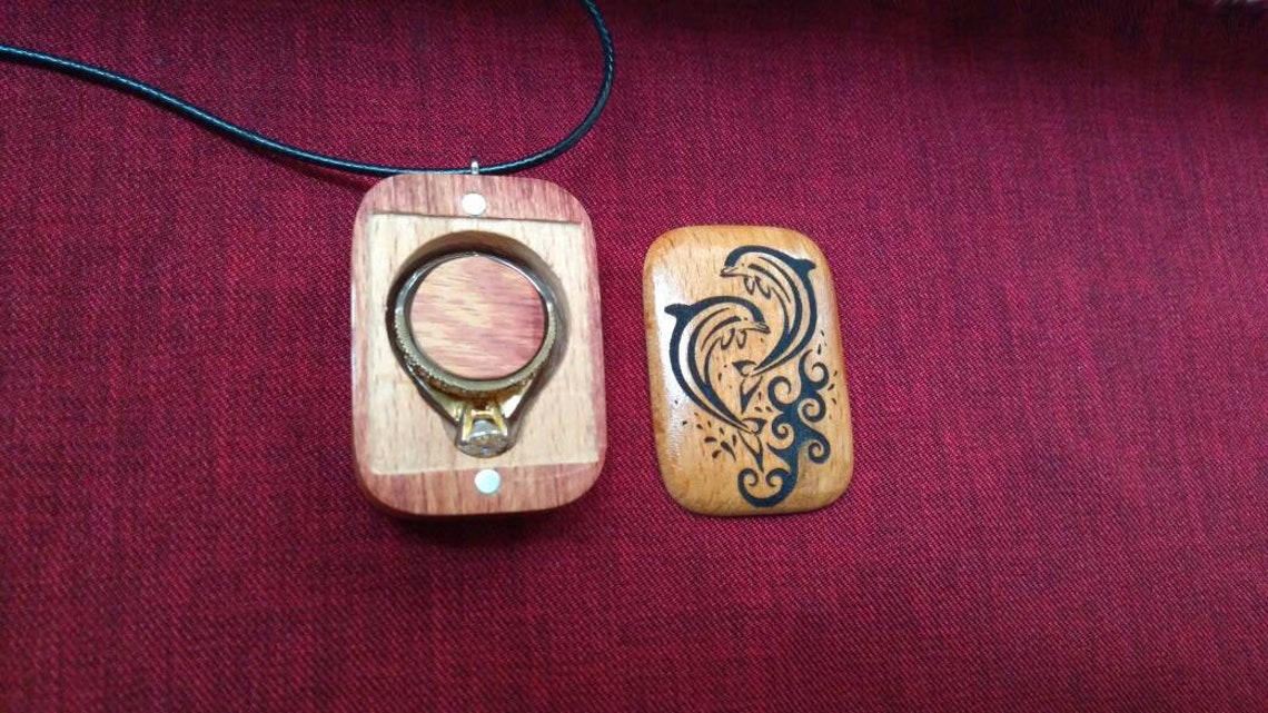 Hidden Ring Necklace Secret Compartment Pendant Locket - Etsy