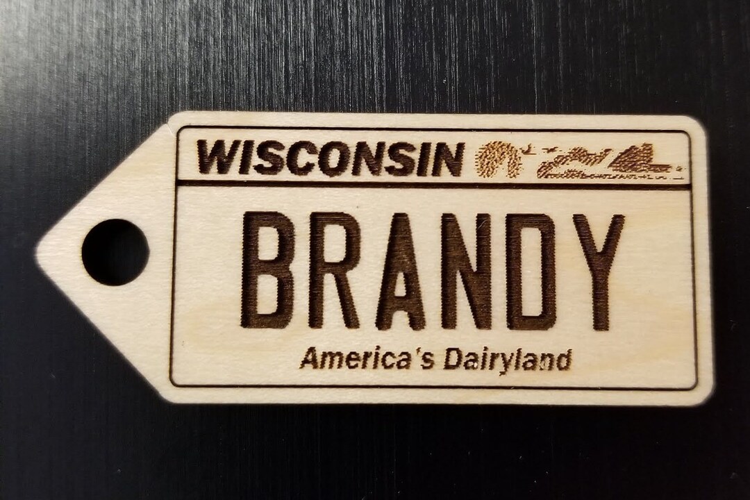 Personalized Custom Wisconsin State License Vanity Plate Keychain, Any ...