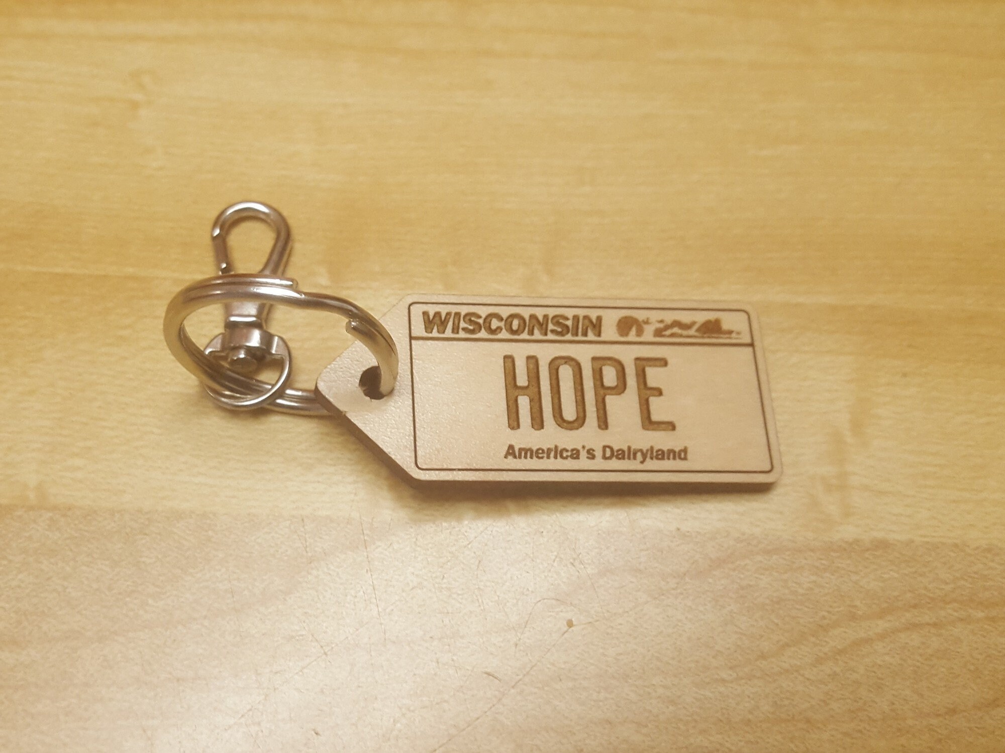 Motivational Wisconsin License Plate Keychain - Handcrafted in America ...