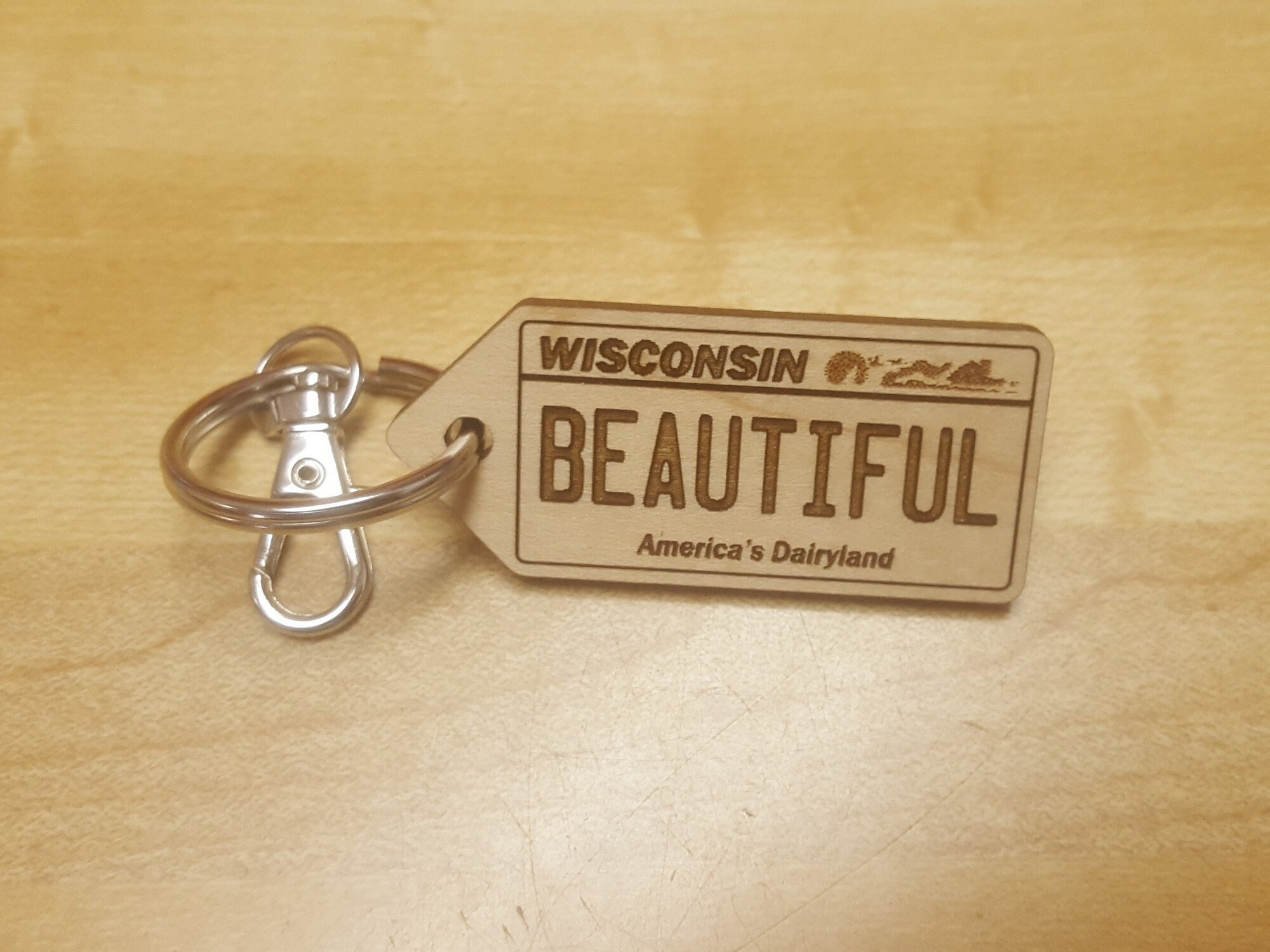 Motivational Wisconsin License Plate Keychain - Handcrafted in America ...