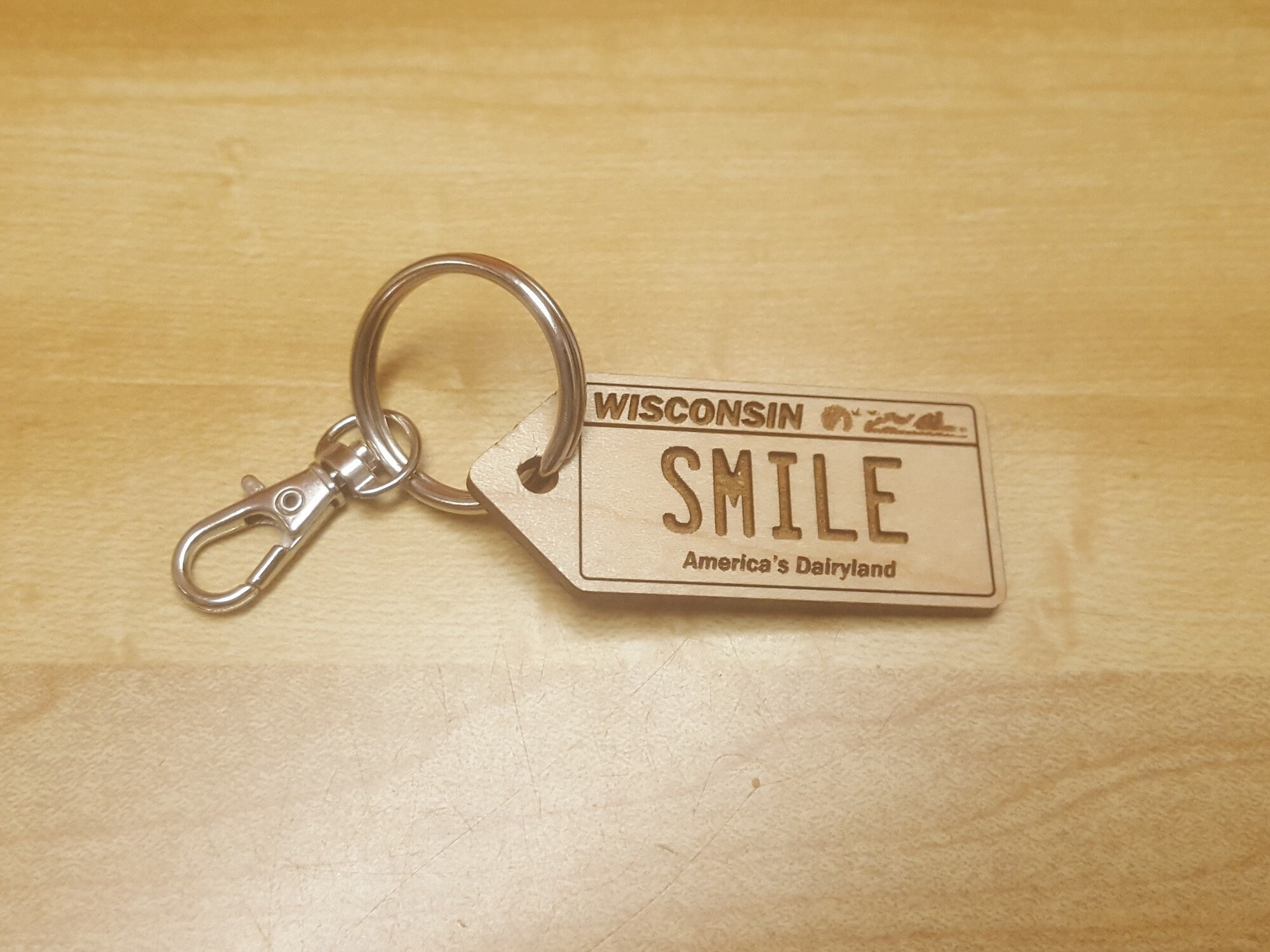 Motivational Wisconsin License Plate Keychain - Handcrafted in America ...
