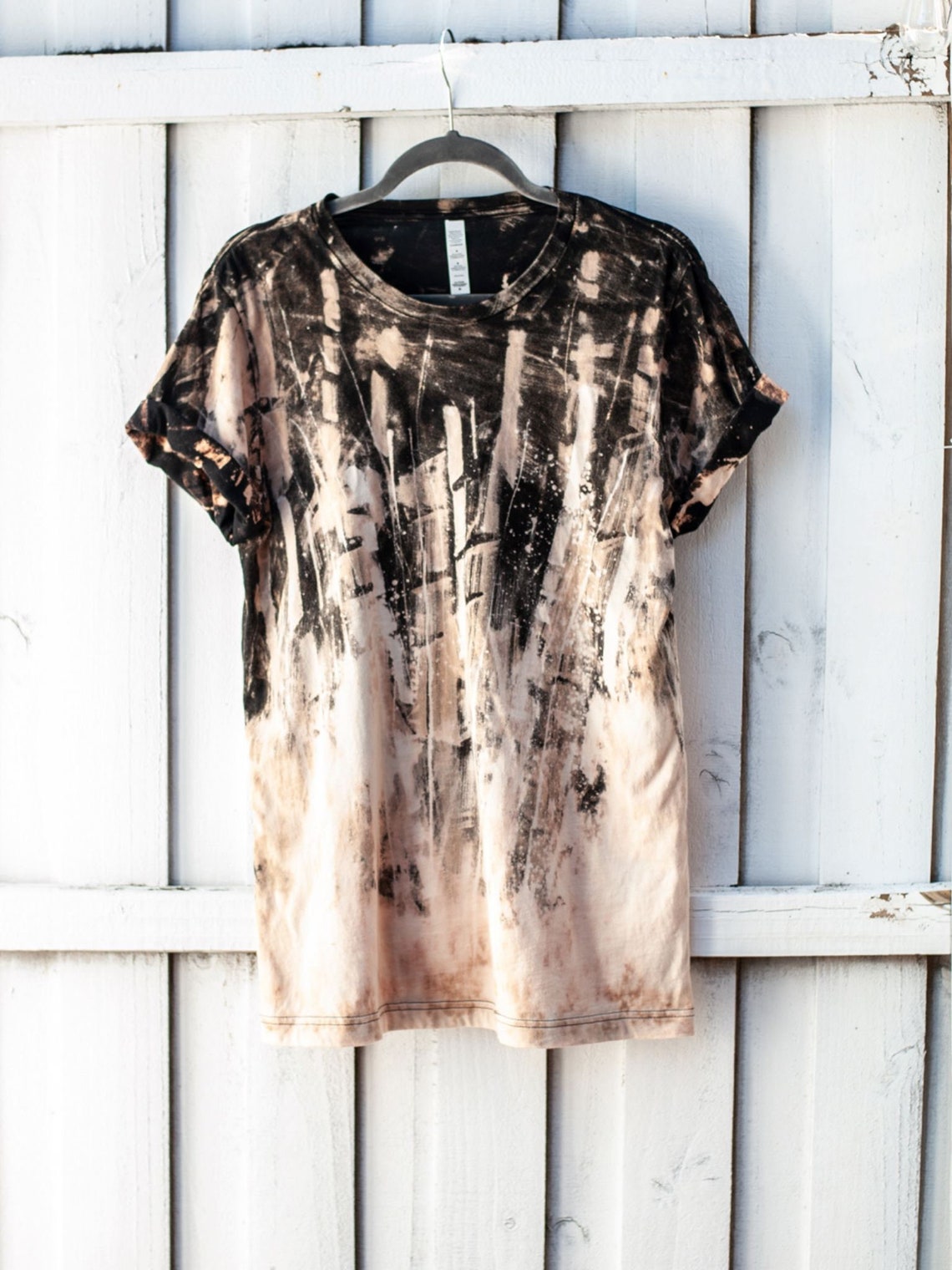 Bleached T-shirt | Black Bleached Shirt | Black | Multiple Sizes ...