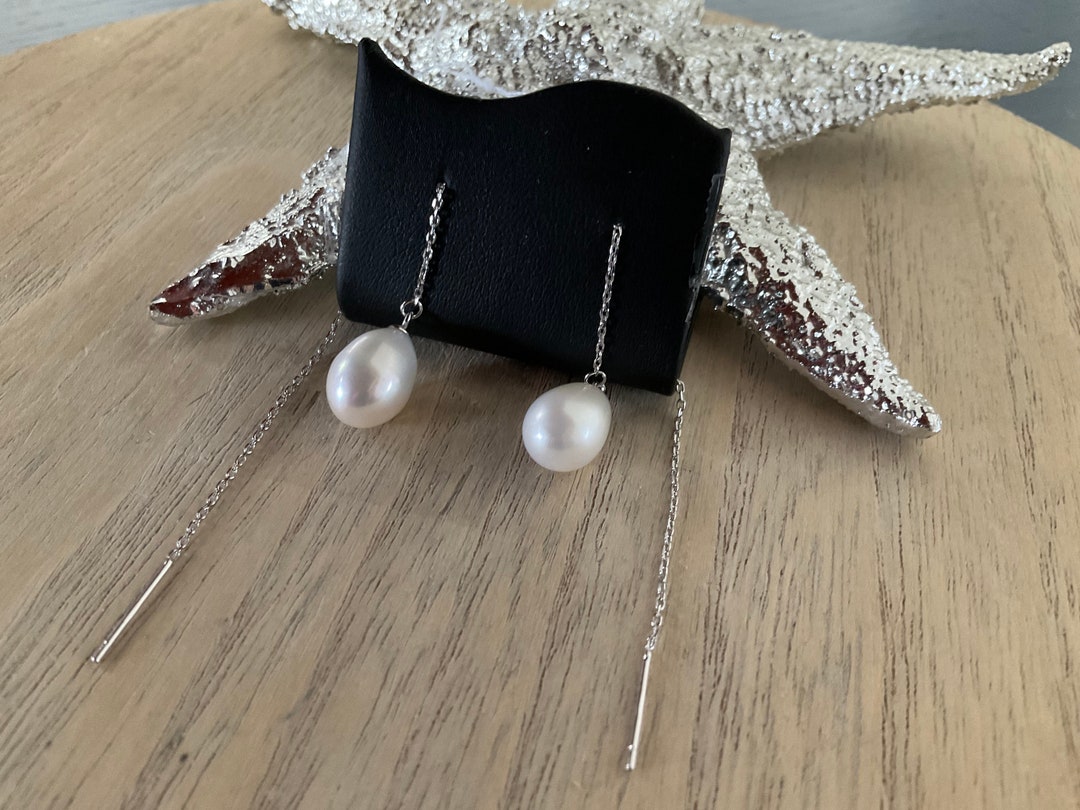 Extravagant Handmade Real Silver Earrings With Freshwater Pearls, Pearl ...