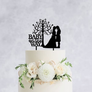 Baby on the Way Cake Topper - Wooden Lord of the Rings Cake Topper ...