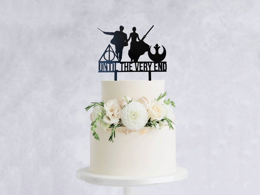 Wizard Jedi Wedding Cake Topper – Laser Cut Wood or Acrylic - Etsy