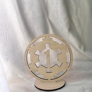 Galactic Empire Symbol Table Numbers - Wooden Table Numbers - Star Wars ...