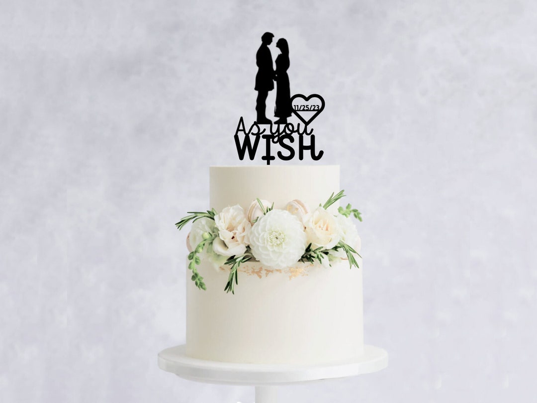 As You Wish Cake Topper - Wooden Wedding Princess Bride Cake Topper ...