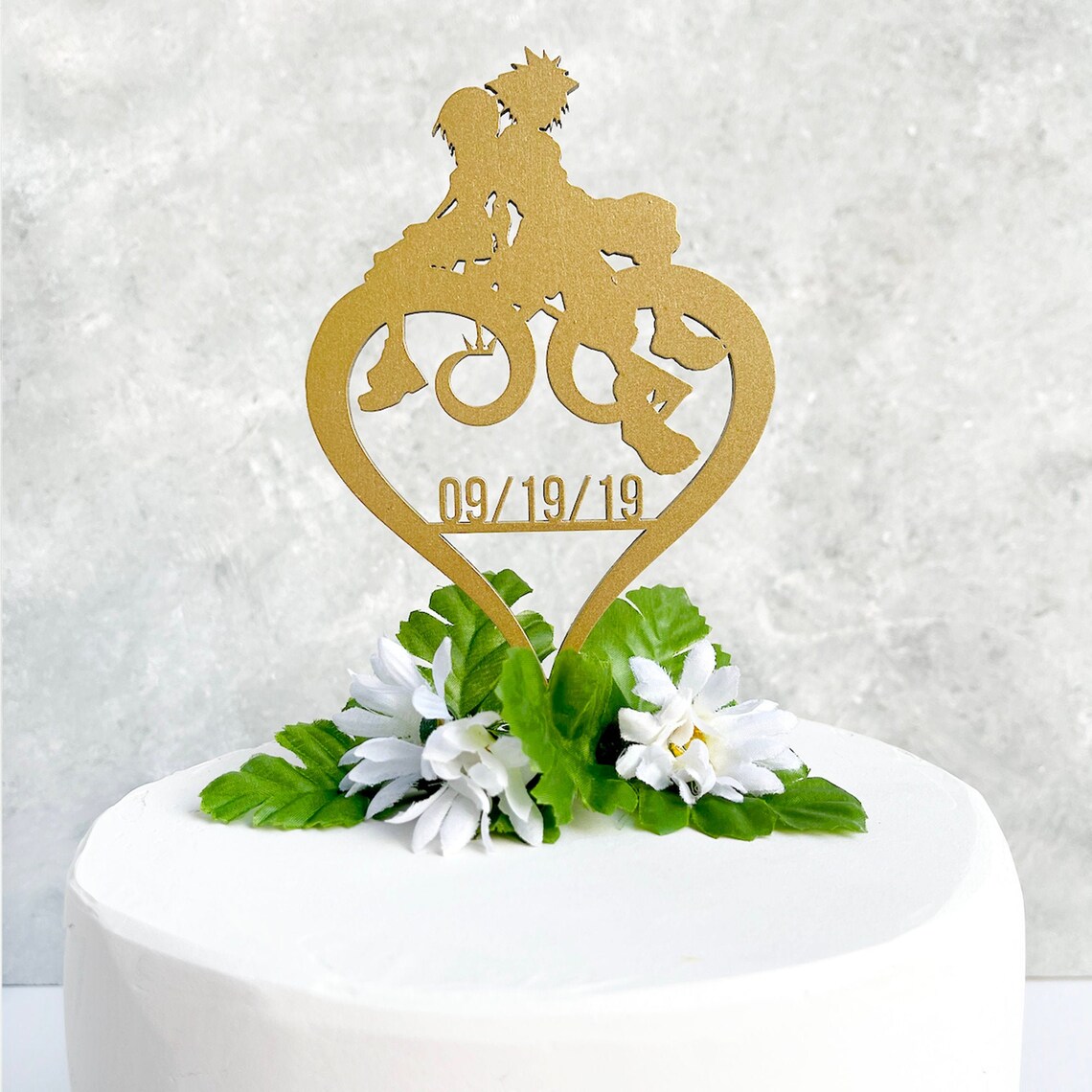 Kingdom Hearts Kairi and Sora Cake Topper - Wooden Wedding Cake Topper ...