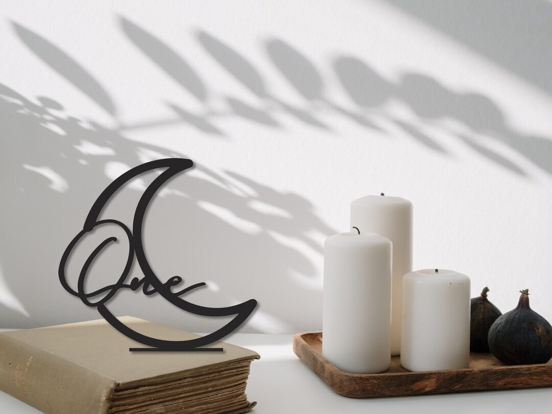 Moon Wedding Table Numbers – Script Font Wooden Decor - Etsy