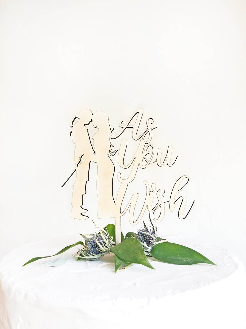 As You Wish Cake Topper Princess Bride Wooden Wedding Cake | Etsy